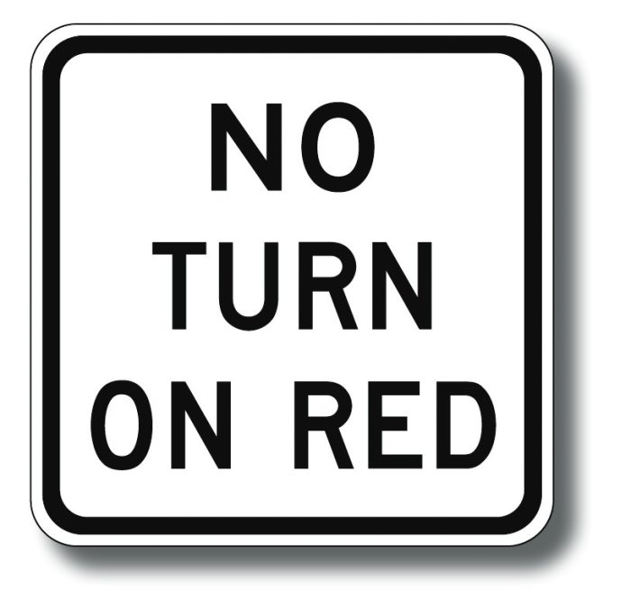 No turn on red sign - Zumar