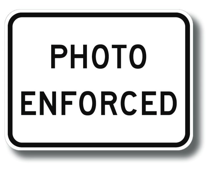 Photo enforced sign - Zumar