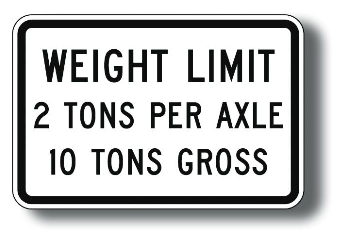 Weight limit sign - Zumar