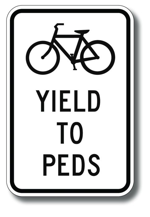 Yield to peds sign - Zumar