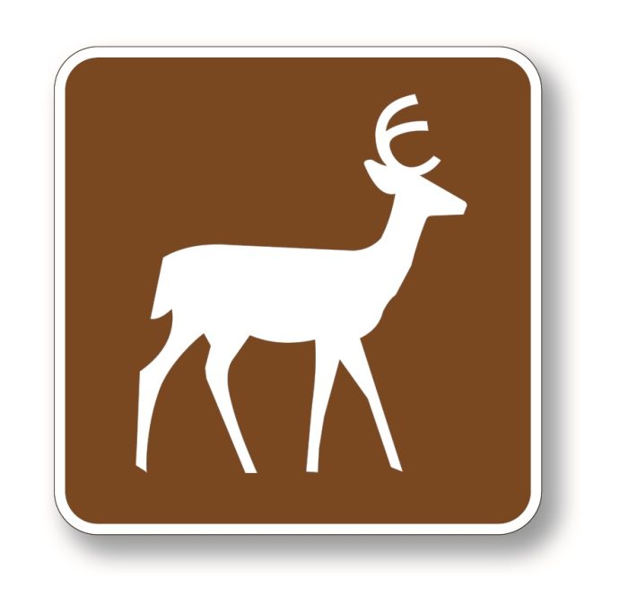 Deer viewing area sign - Zumar