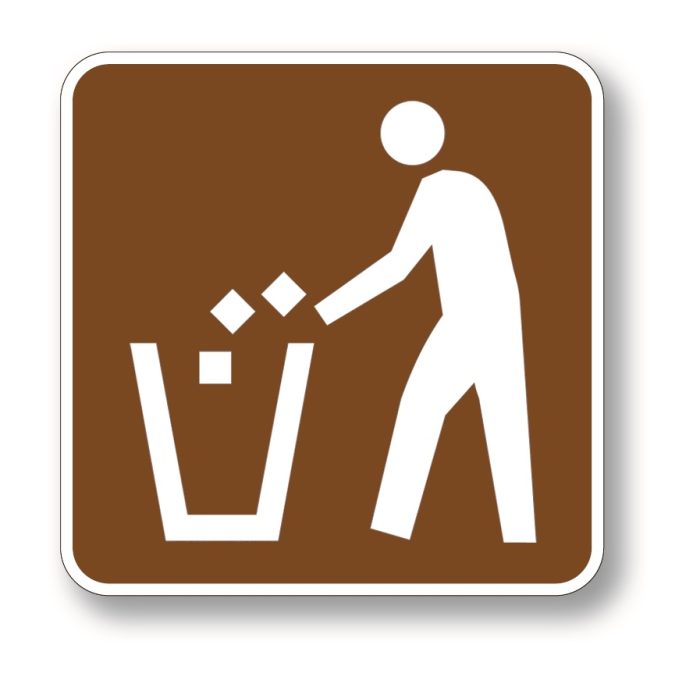 Litter container sign - Zumar