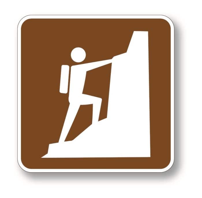 Climbing sign - Zumar