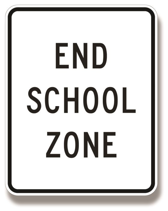 End school zone sign - Zumar