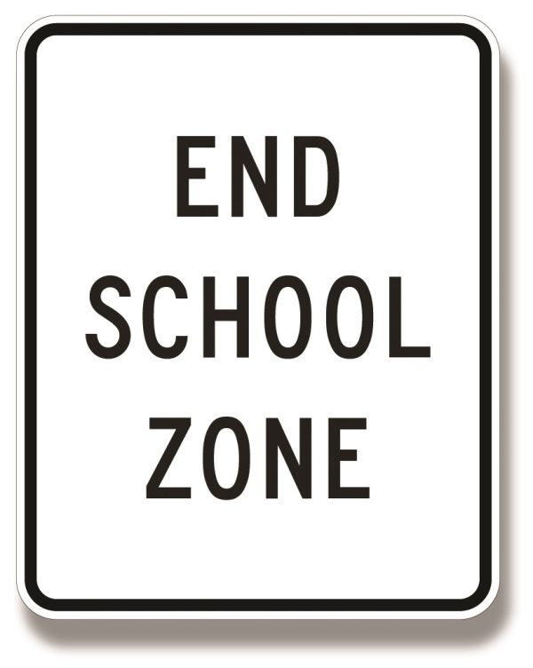 End school zone sign - Zumar
