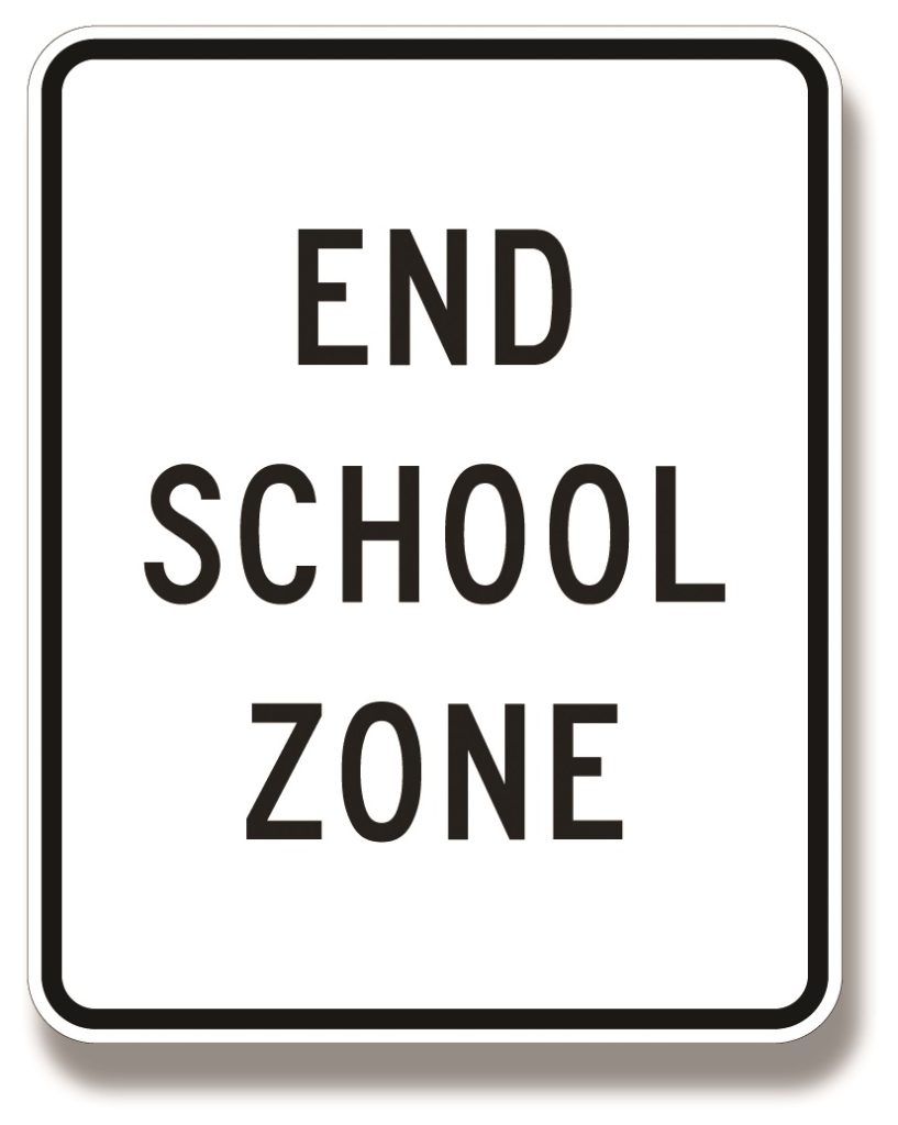 End school zone sign - Zumar