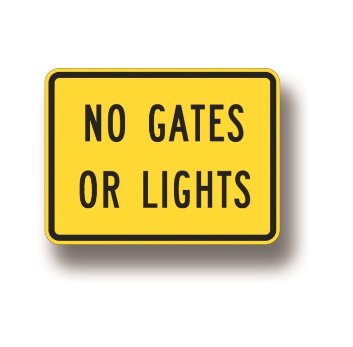 No gates or lights sign - Zumar