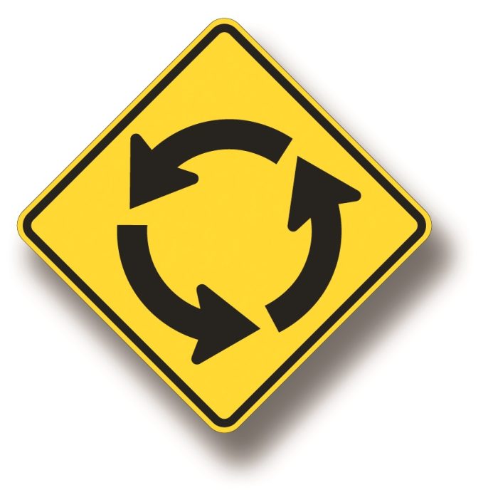 Circular intersection sign - Zumar