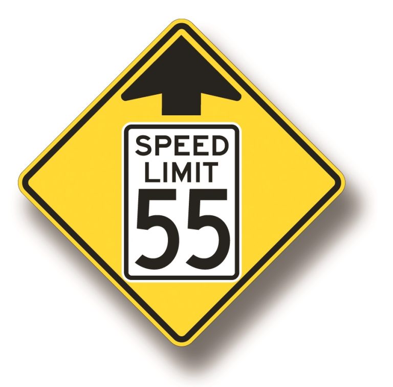 Speed reduction sign - Zumar