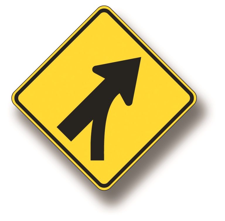 Entering roadway merge sign - Zumar